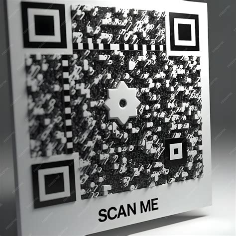 Black And White Qr Code Qr Code With Text Scan Me Text Qr Code Design