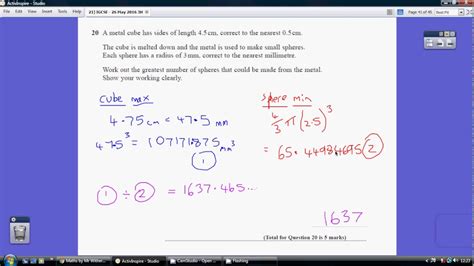21 Edexcel Igcse 3h 26 May 2016 Q20 Youtube