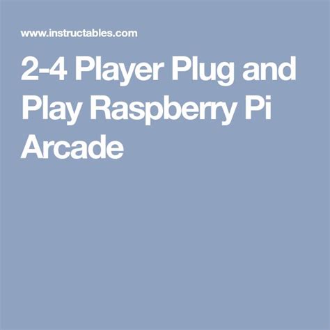 2 4 Player Plug And Play Raspberry Pi Arcade Cabinet