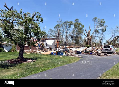 Tornado Damage That Occurred On The Ty Of May In The Dayton Ohio Vicinity Stock Photo