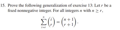 Solved Prove The Following Generalization Of Exercise 13