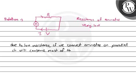An Ammeter Is Connected In Series To Measure Current Why At Tom Merriman Blog