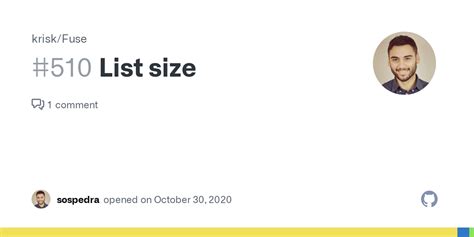 List Size Issue Krisk Fuse GitHub