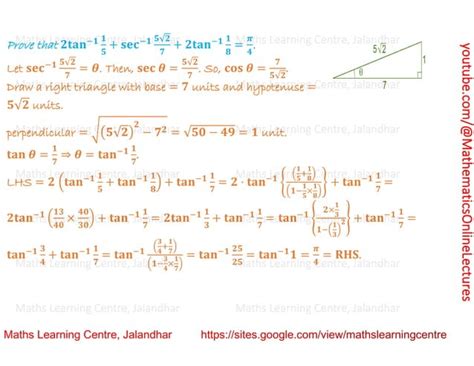 Class 12 Chapter 2 Inverse Trigonometric Functions Problems Based On