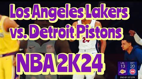 Los Angeles Lakers Vs Detroit Pistons Nba 2k24 812 Youtube