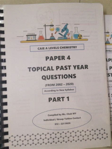 Topical Past Year Paper Chemistry P4 Alevel Hobbies Toys Books Magazines Textbooks On