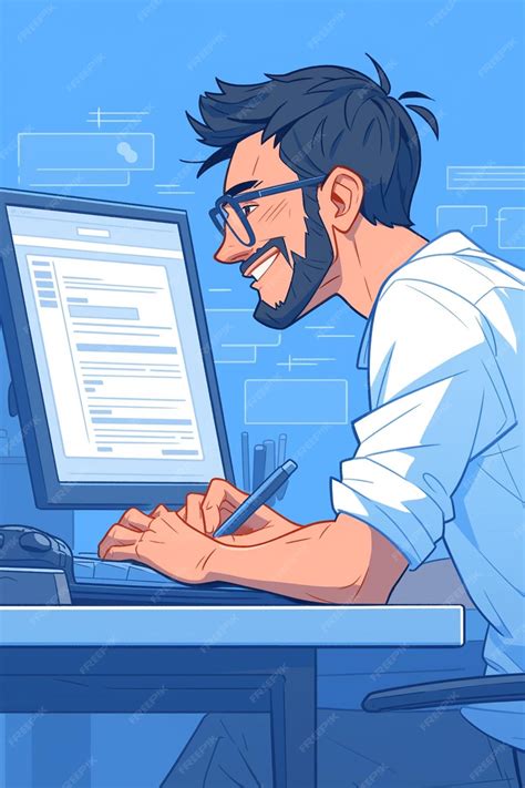 premium vector south asian male software developer in his 20s writing