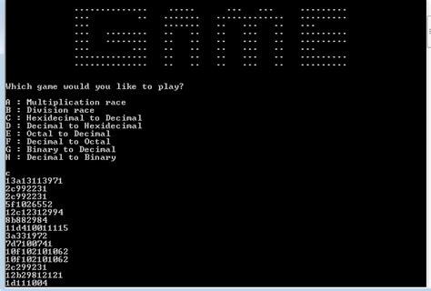 c math game hex to decimal issue stack overflow