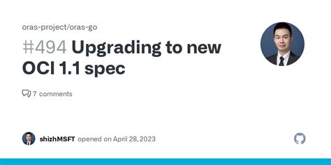 Upgrading To New Oci 11 Spec · Issue 494 · Oras Projectoras Go · Github