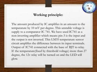 Temparature Sensor Relay Switching Circuit PPTX