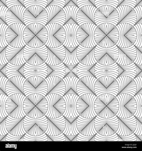 Seamless Pattern Stylish Modern Texture Repeating Geometrical Shapes Semicircles Arcs