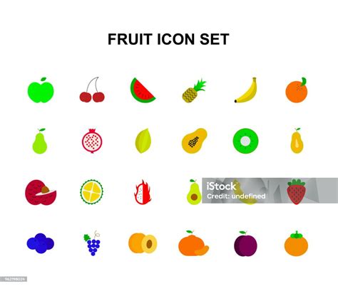 색상 아이콘을 설정 합니다 과일 팩입니다 벡터 일러스트 레이 션 0명에 대한 스톡 벡터 아트 및 기타 이미지 0명 건강한 생활방식 건강한 식생활 Istock