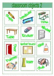 Classroom Objects 2 ESL Worksheet By Nergisumay Classroom Objects 2 ESL Worksheet By Nergisumay