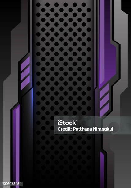 추상 보라색 다크 그레이 원형 메쉬 디자인 현대 미래 배경 벡터 일러스트 레이 션에 미래 0명에 대한 스톡 벡터 아트 및 기타 이미지 0명 강철 개념 Istock