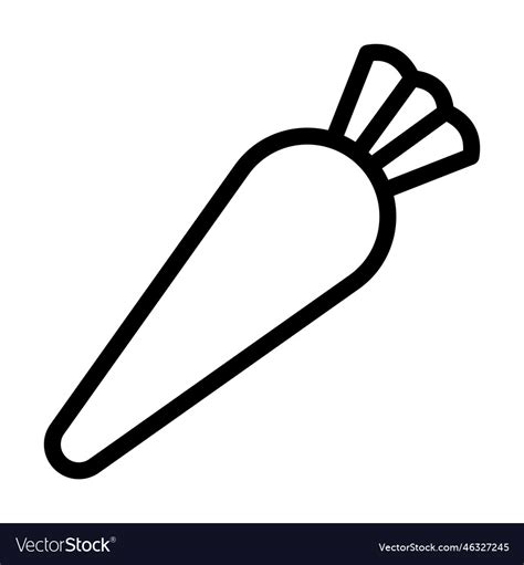 Parsnip Thick Line Icon For Personal Royalty Free Vector