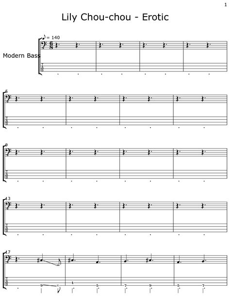 Lily Chou Chou Erotic Sheet Music For Modern Bass