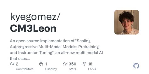 Github Kyegomezcm3leon An Open Source Implementation Of Scaling Autoregressive Multi Modal
