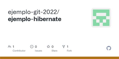 GitHub Ejemplo Git Ejemplo Hibernate