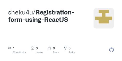 Github Sheku4uregistration Form Using Reactjs