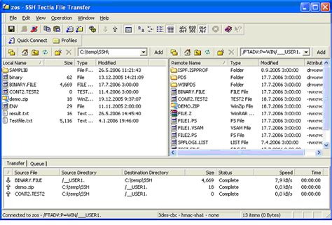 SSH File Transfers Using Windows GUI