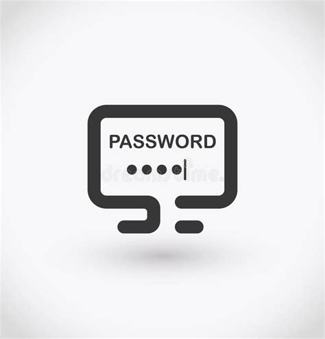 Simple Password Type Icon On White Background Simple Password Type