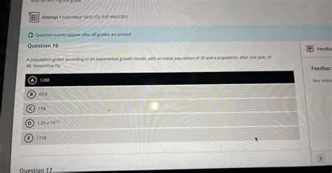 Solved A Population Grows According To An Exponential Growth