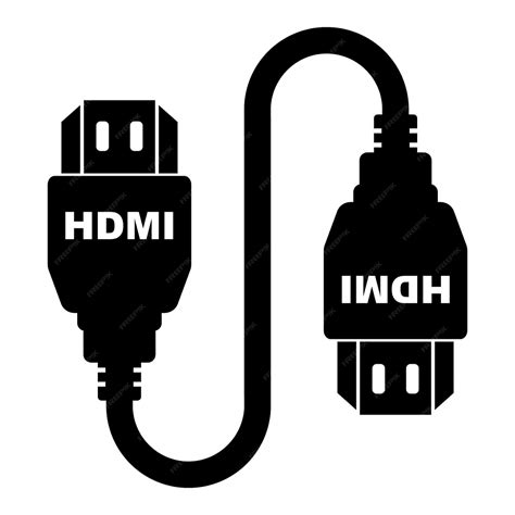 Premium Vector Hdmi Port Line Icon Vector Hdmi Port Sign Isolated Contour Symbol Black