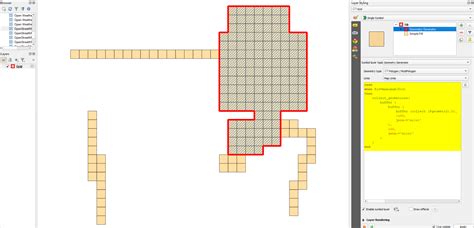 Qgis Remove A Set Of Grids Taking Into Account Its Overall Geometry Geographic Information