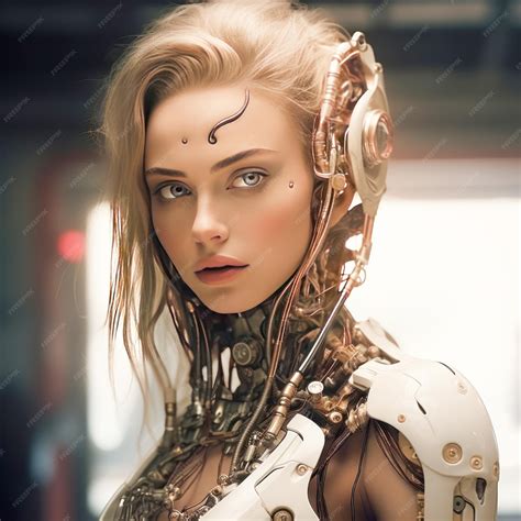Premium Photo Humanoid Female Robot Skeleton