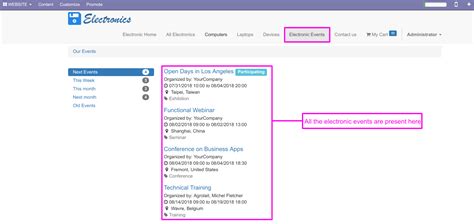 Odoo Multi Website Event Extension Odoo Online Event Platform
