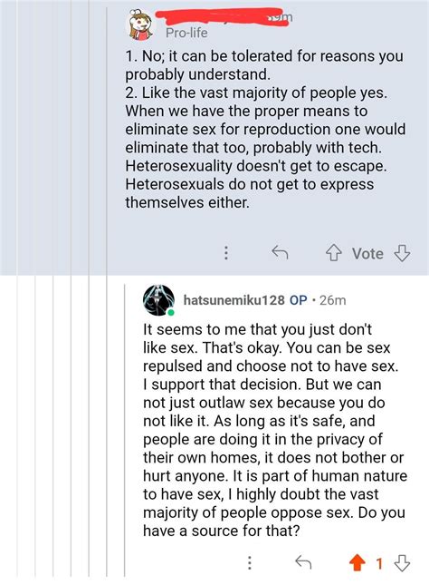 Pler Thinks Sex Is Like Racism And That All Sex Should Be Banned R Insaneprolife