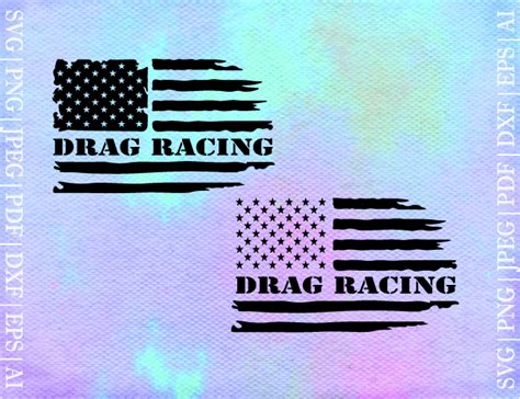 Us Drag Racing Flag Svg Graphic By Seleart · Creative Fabrica