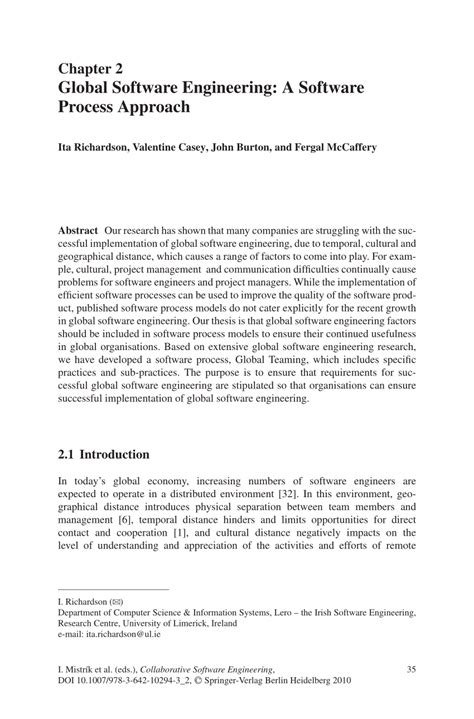 Pdf Global Software Engineering A Software Process Approach