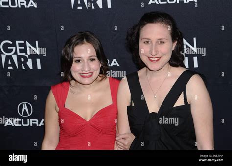 Actress Lucy Devito Left And Sister Gracie Devito Attend The Premiere Of Leaves Of Grass On