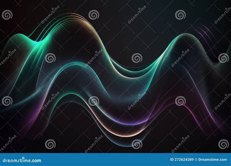 Abstract Fluid 3d Render Holographic Wave Spanish Viridian Gradient Design For Banners