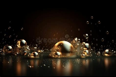 Glittering Gold Dust Background On A Dark Background With Gold Particles And Glitter Creating A
