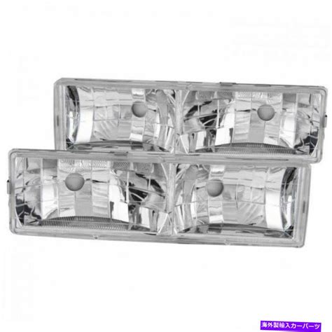 【楽天市場】usヘッドライト Gmc用anzo R2500 1988 1989 Crystal Headlights Chrome W O