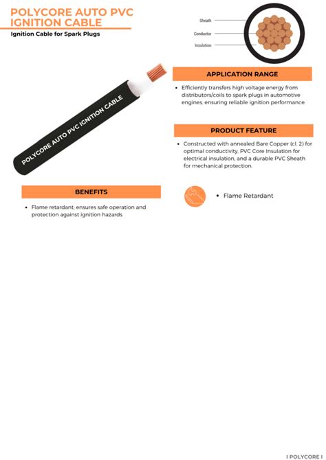 Polycore Auto Pvc Ignition Cable Polycore Cables Polycore Auto Pvc Ignition Cable Polycore Cables