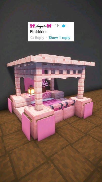 Pink Interior Bed Design 💕 In 2025 Minecraft Bedding Minecraft Room