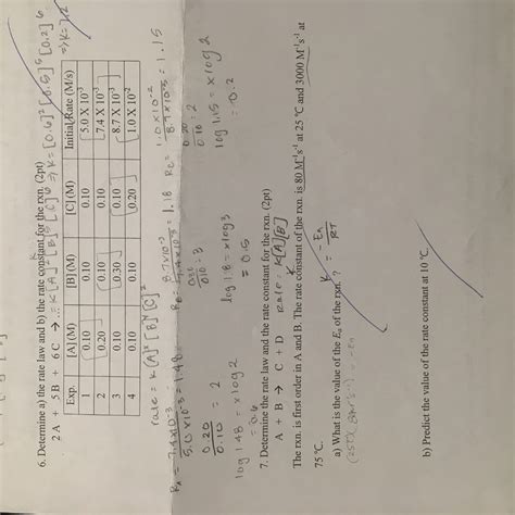 8 For The Following Decomposition Rxn C G A Is