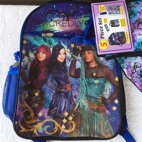 Disney Accessories Disney Descendants 2 Backpack 5 Piece Set Nwt Poshmark