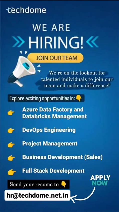 Techdome On Linkedin Nowhiring Jobopportunities Joinourteam Careeropportunities Jobsearch