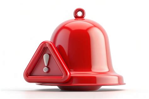 Premium Photo 3d Red Danger Attention Bell Or Emergency Notifications Alert On Rescue Warning