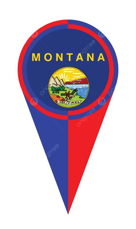 montana map pointer location flag vector artwork bubble vector vector