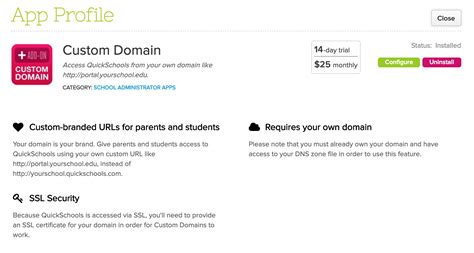 Custom Domain App Quickschools Blog