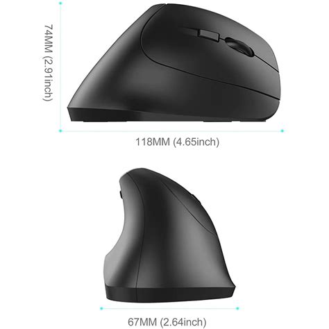 Nulaxy Bluetooth Vertical Ergonomik Mouse Siyah 42440