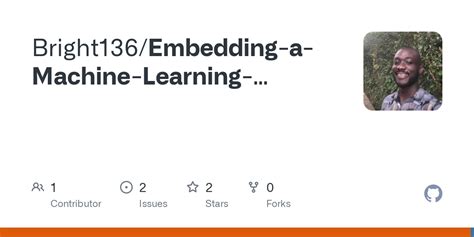 GitHub Bright Embedding A Machine Learning Model Into A Web Application