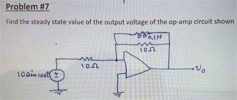 Solved Find The Steady State Value Of The Output Voltage Of Chegg