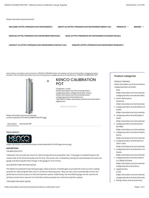 Kenco Calibration Pot Malaysia Kenco Calibration Gauge Supplier Pdf
