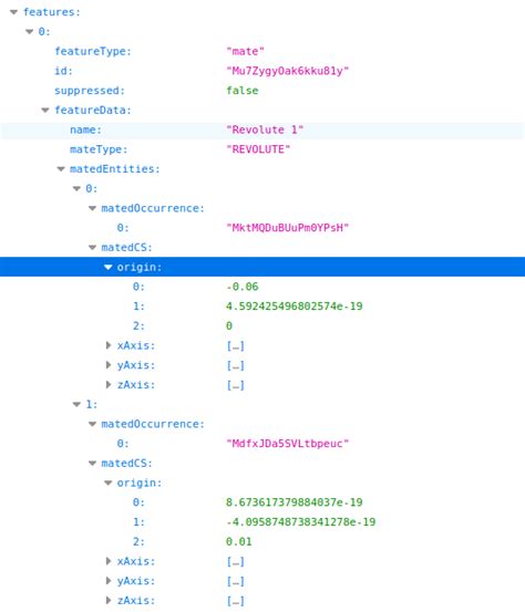 Mate Offset Wrong JSON Onshape